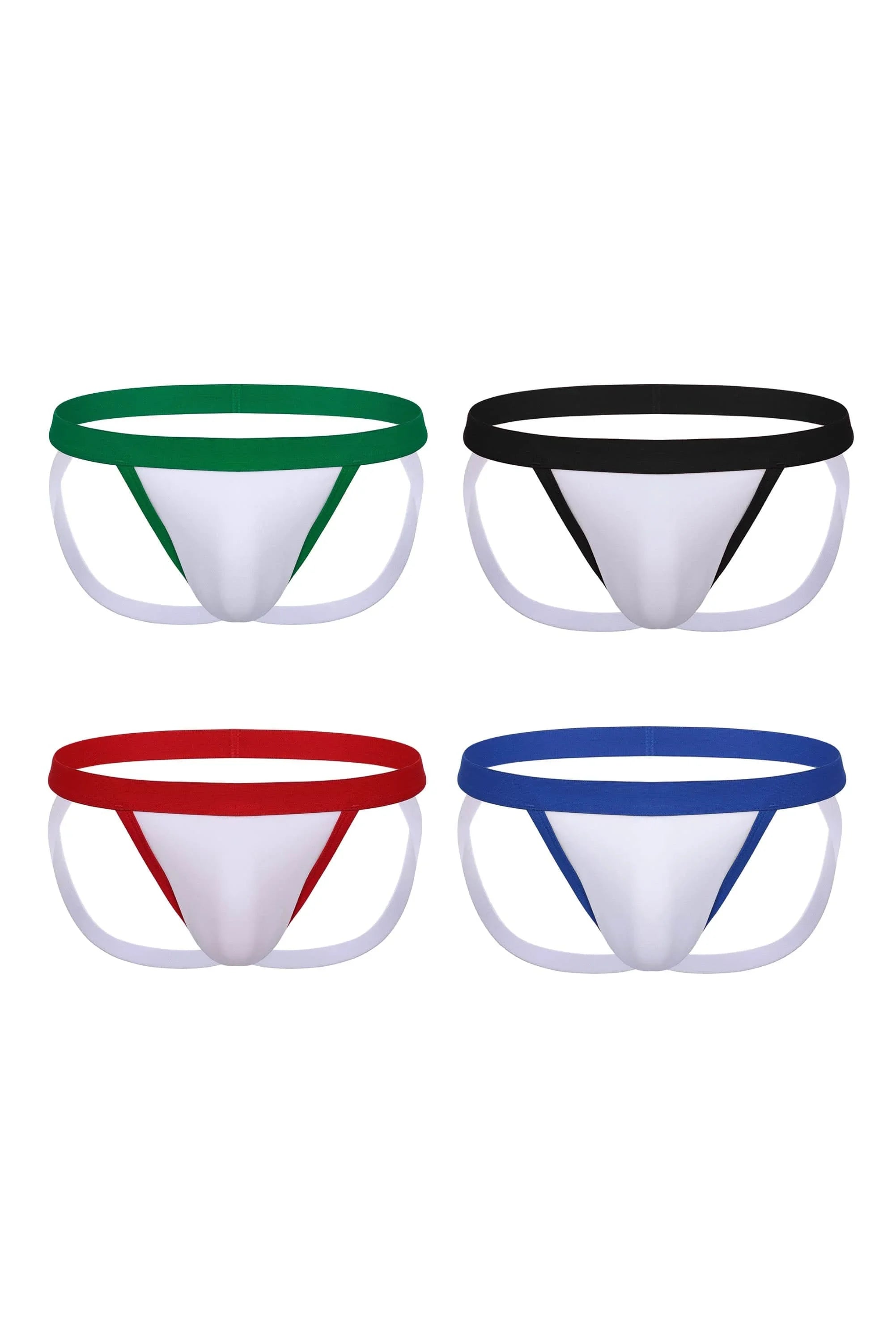 Cotton Ringer Jockstrap 4-Pack | Mens Multipacks | Coyote Jocks