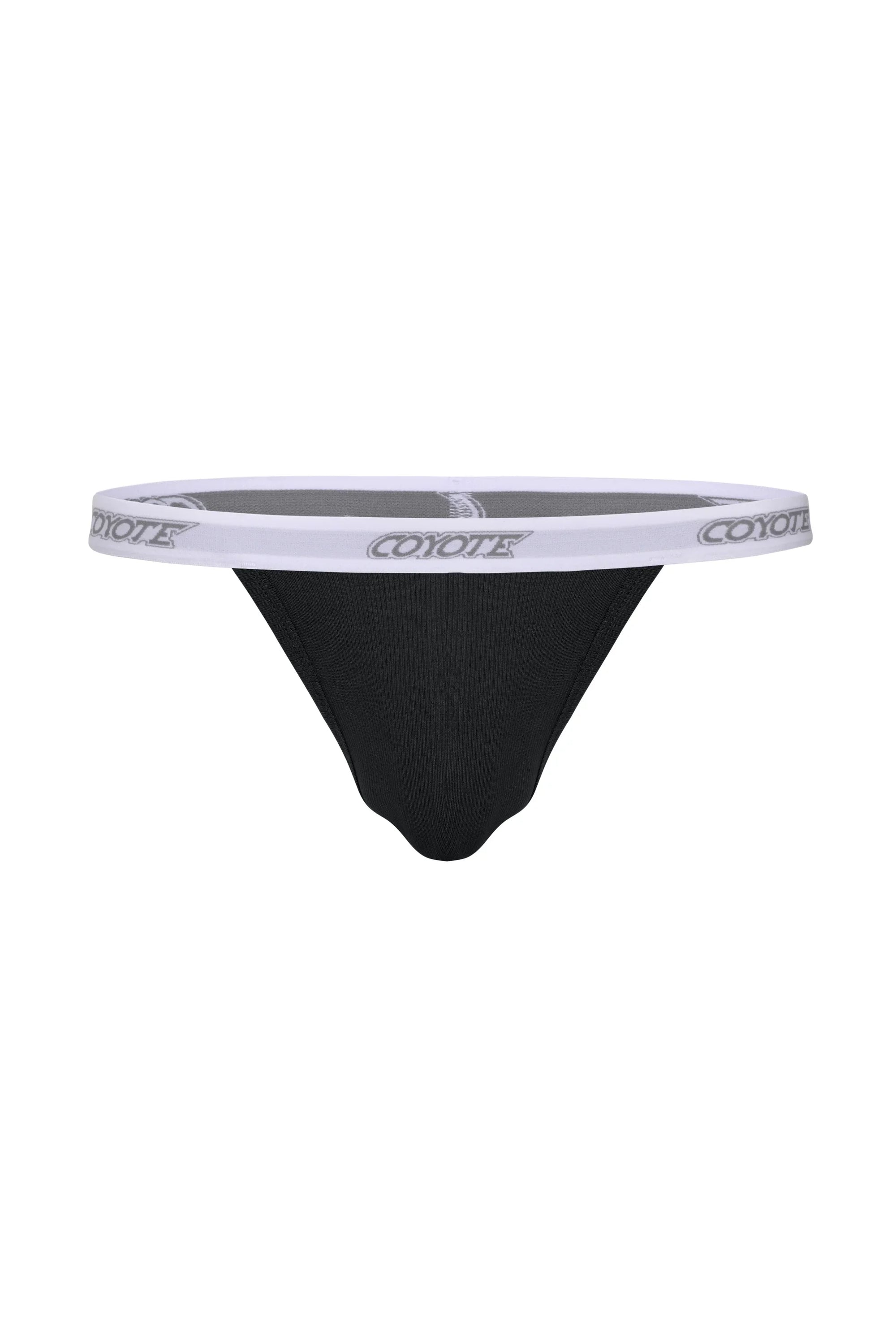 Cotton Rib Thong: Midnight | Mens Thongs & G-Srings | Coyote Jocks