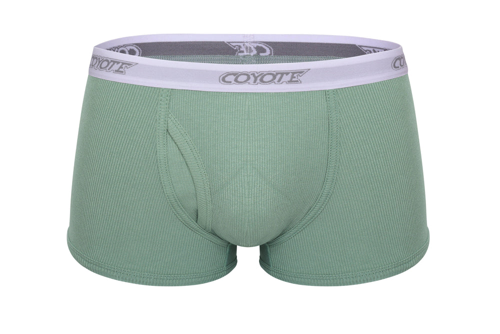 Cotton Rib Trunk: Grey Sage | Mens Underwear | Coyote Jocks