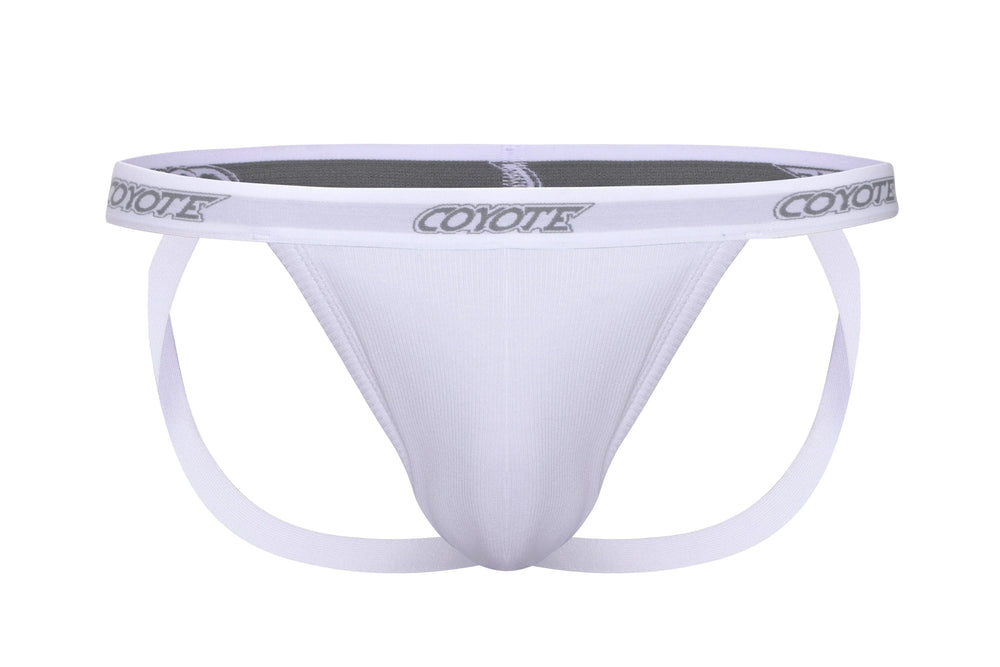 Cotton Rib Jockstrap: Pure White | Mens Underwear | Coyote Jocks