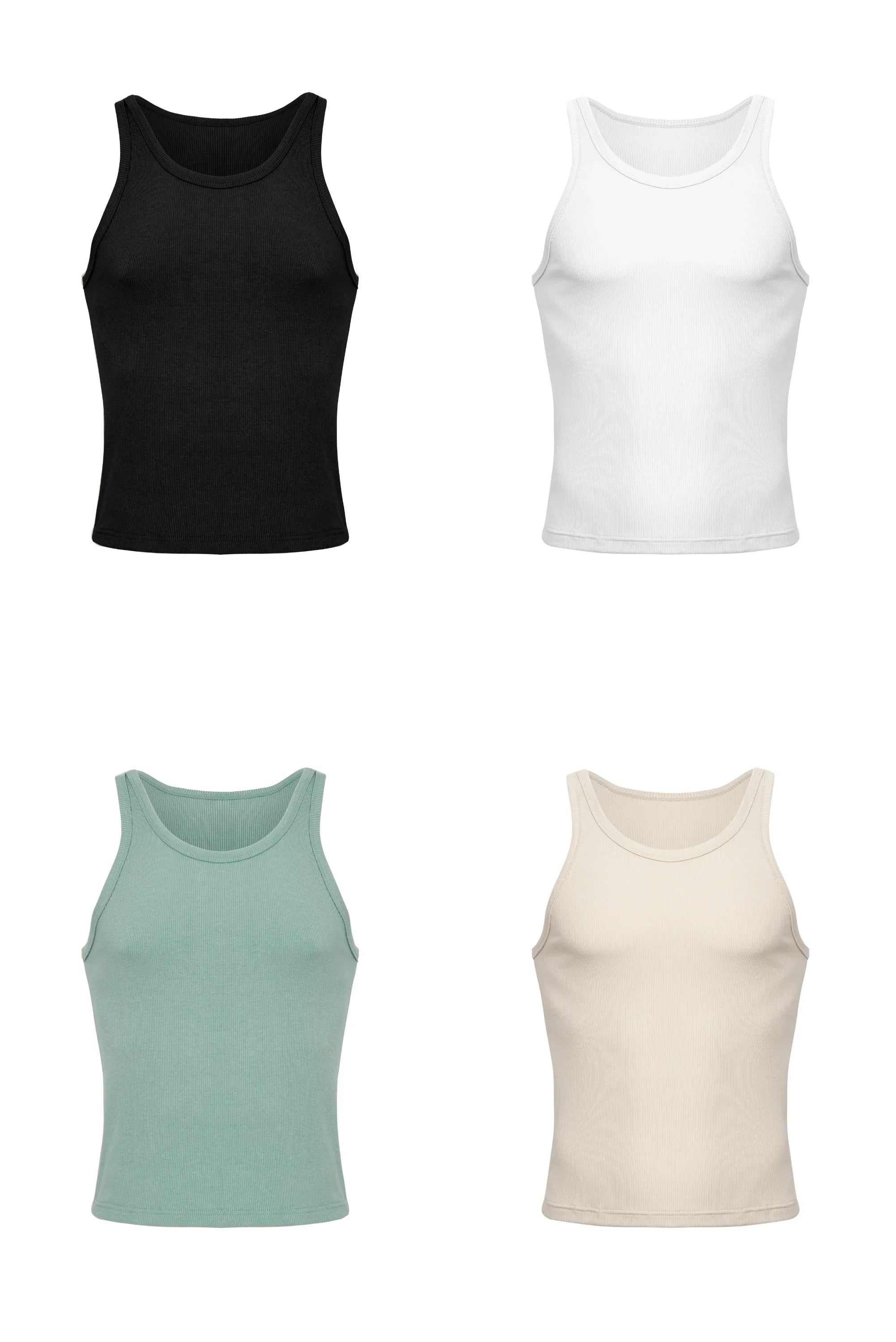 Cotton Rib Crop Tank 4-Pack | Mens Multi-Packs | Coyote Jocks