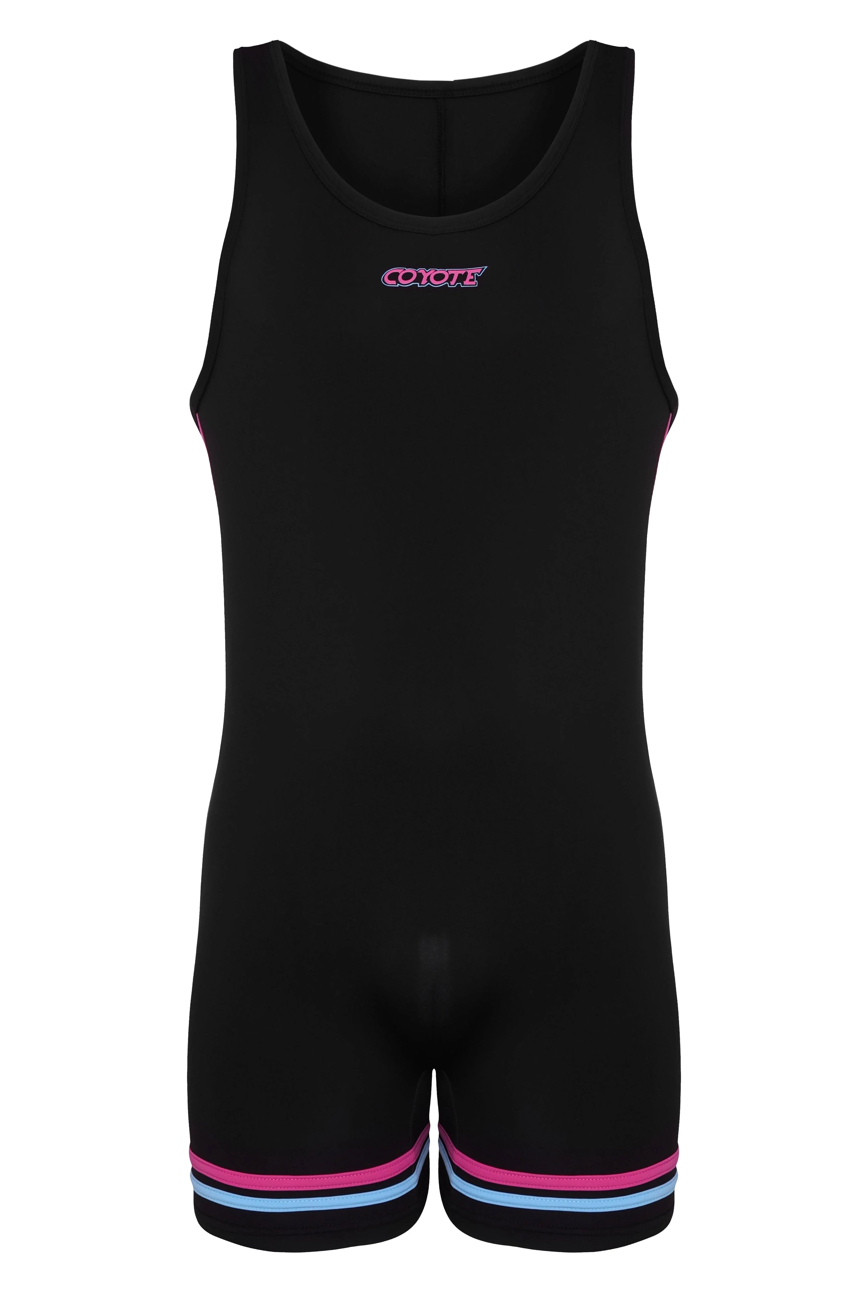 Neon Black Singlet | Mens Singlets & Bodysuits | Coyote Jocks