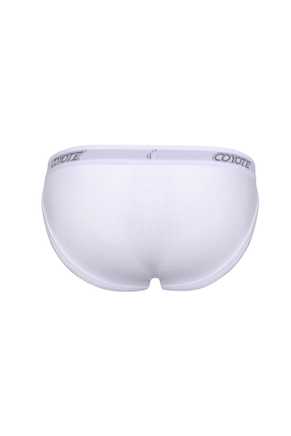 Cotton Rib Fly Front Brief: Pure White | Mens Underwear | Coyote Jocks