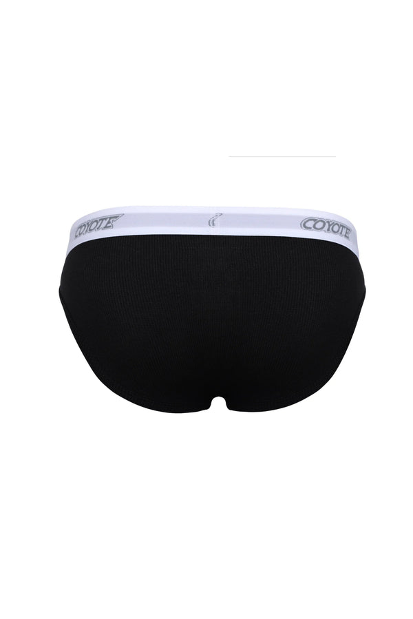 Cotton Rib Fly Front Brief: Midnight | Mens Underwear | Coyote Jocks