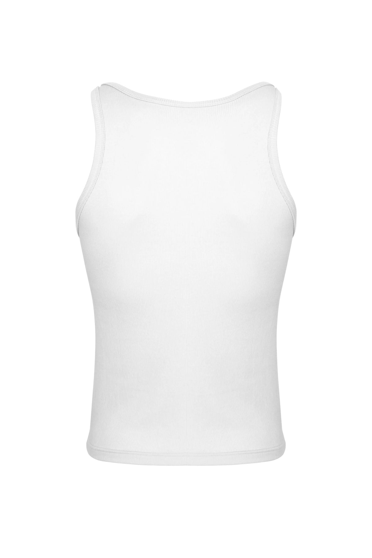 Cotton Rib Crop Tank: Pure White | Mens Underwear | Coyote Jocks