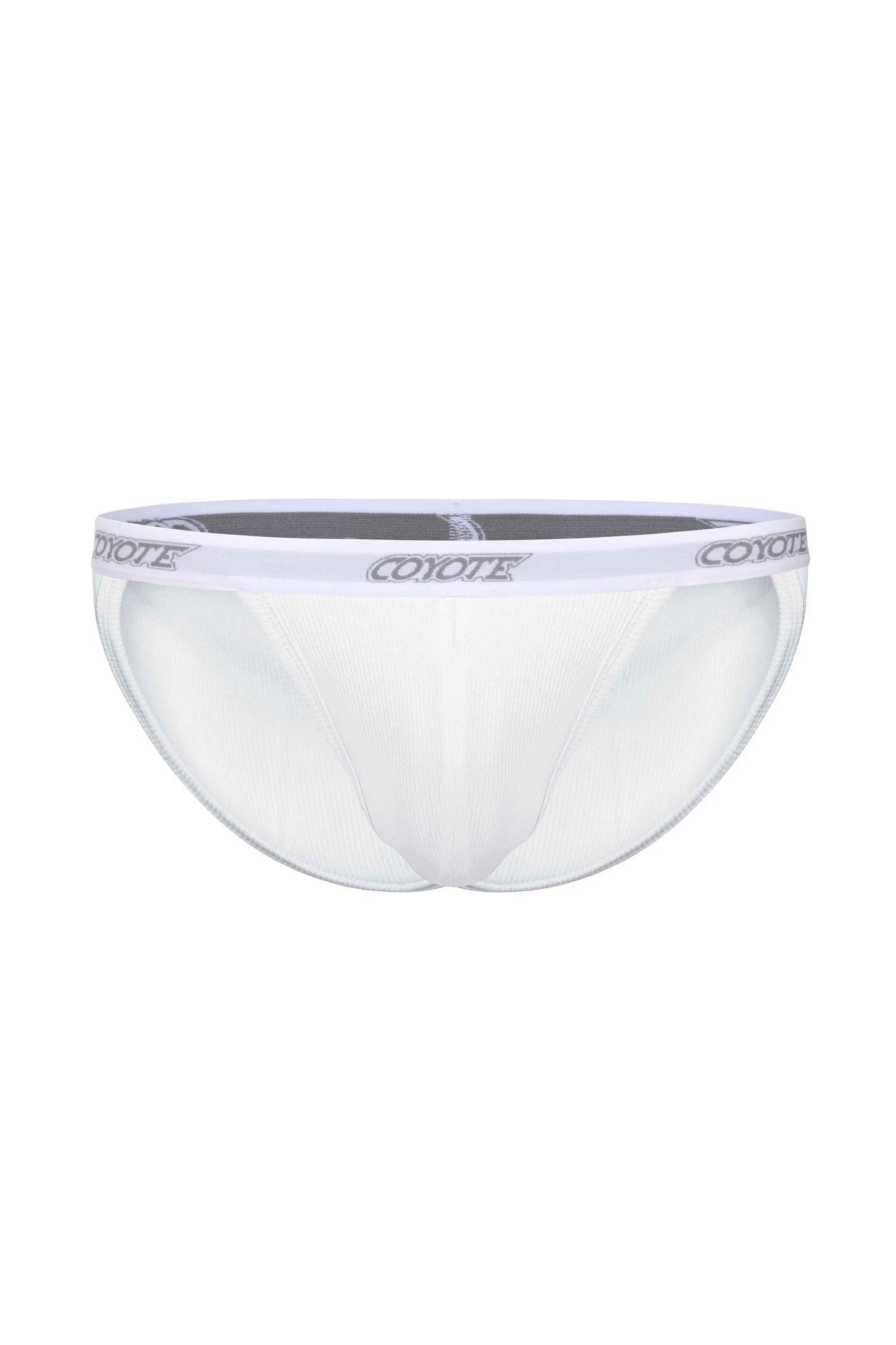 Cotton Rib Sport Brief: Pure White | Mens Underwear | Coyote Jocks