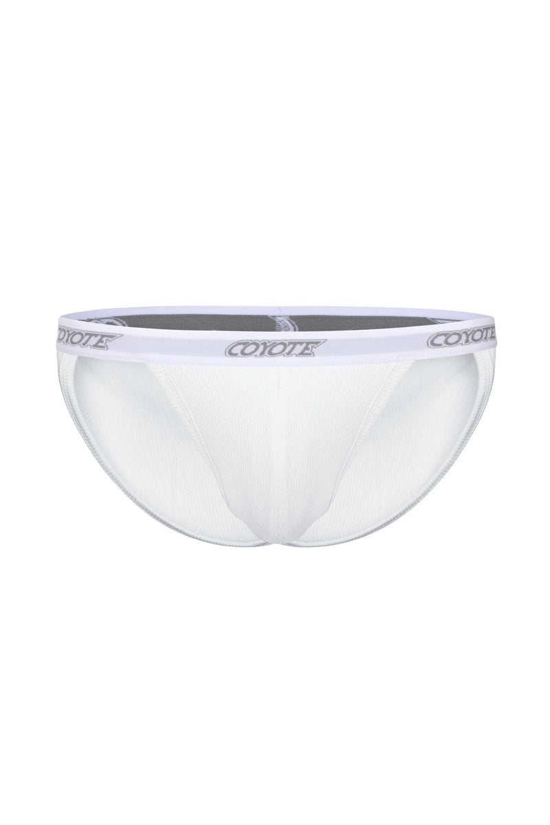 Cotton Rib Sport Brief: Pure White | Mens Underwear | Coyote Jocks